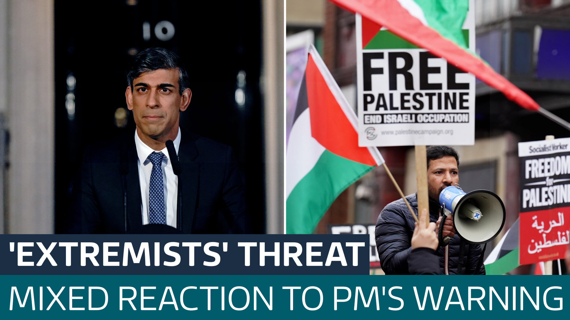 Fresh protests after Rishi Sunak's warning of 'extremist' threat to ...