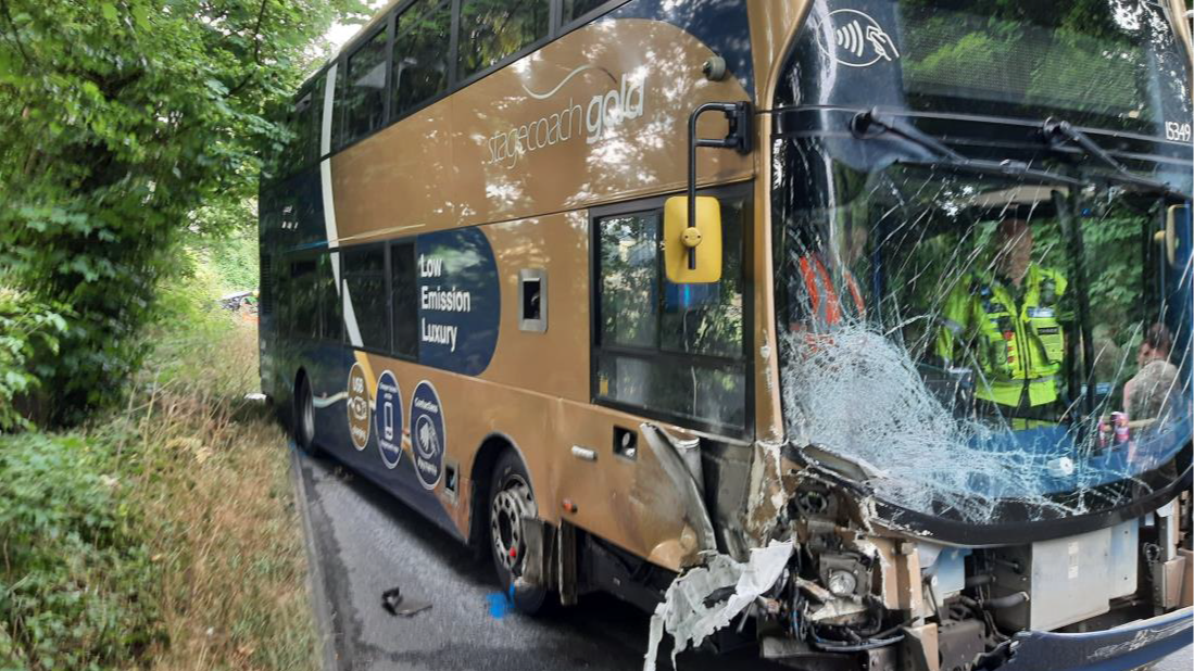 Bus driver who fell asleep at the wheel and crashed into car jailed ...