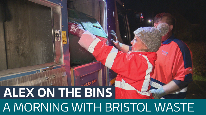 Alex goes out on the rounds with Bristol Waste - Latest From ITV News