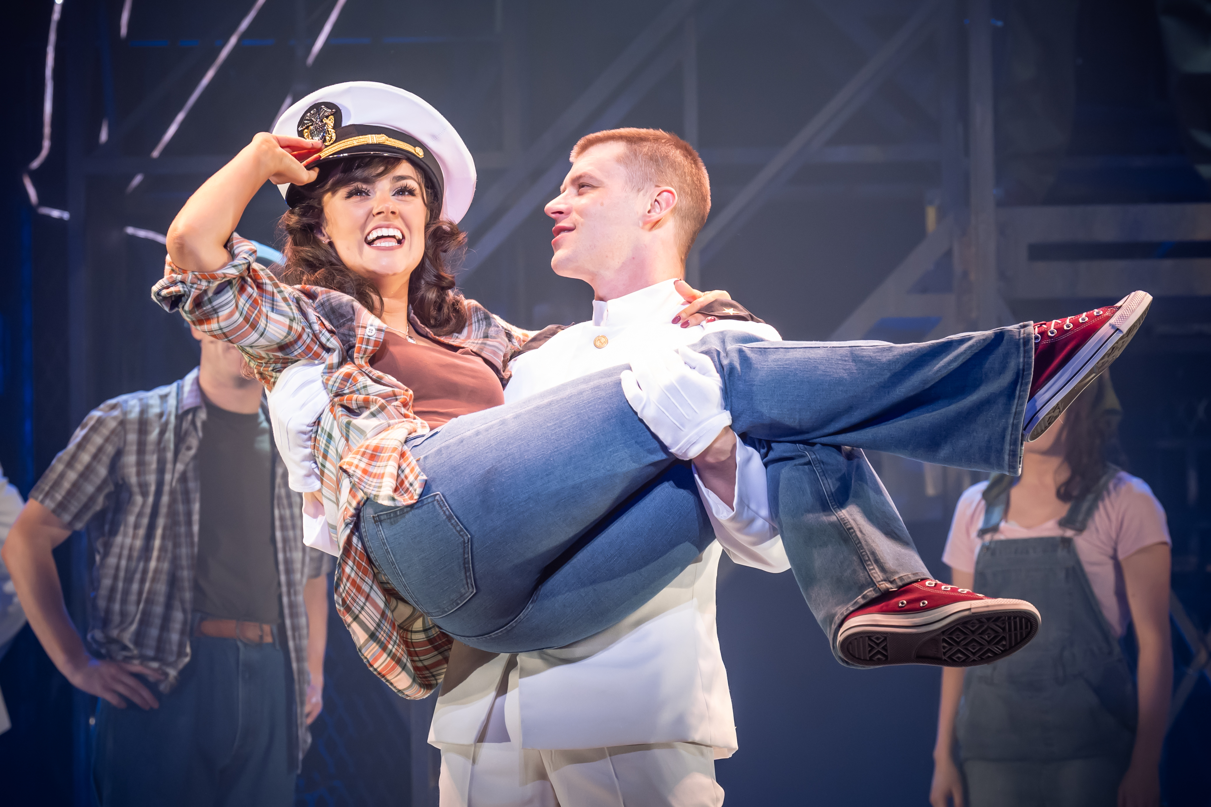 Actors from stage show 'An Officer and a Gentleman' get training from ...