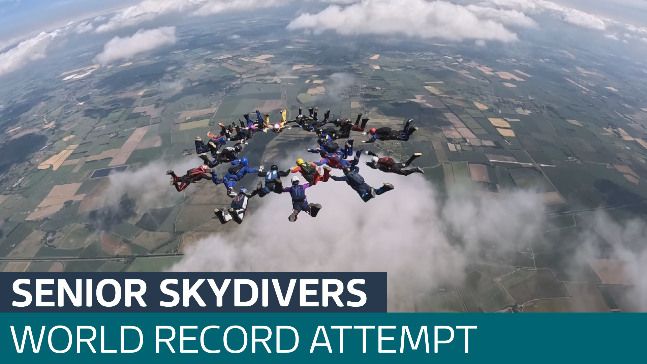 Over-60s group take on skydiving world record attempt - Latest From ITV ...