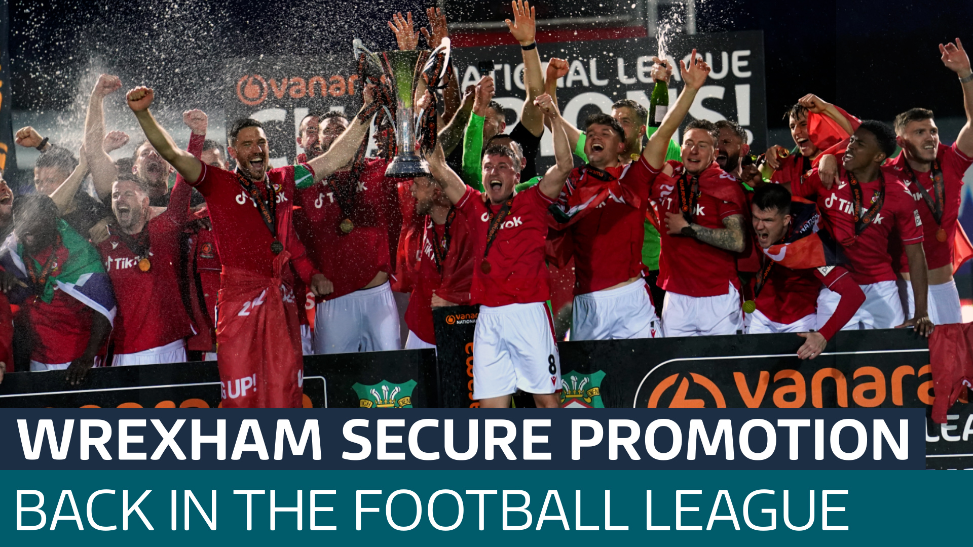 Wrexham win historic promotion to Football League as Hollywood owners ...