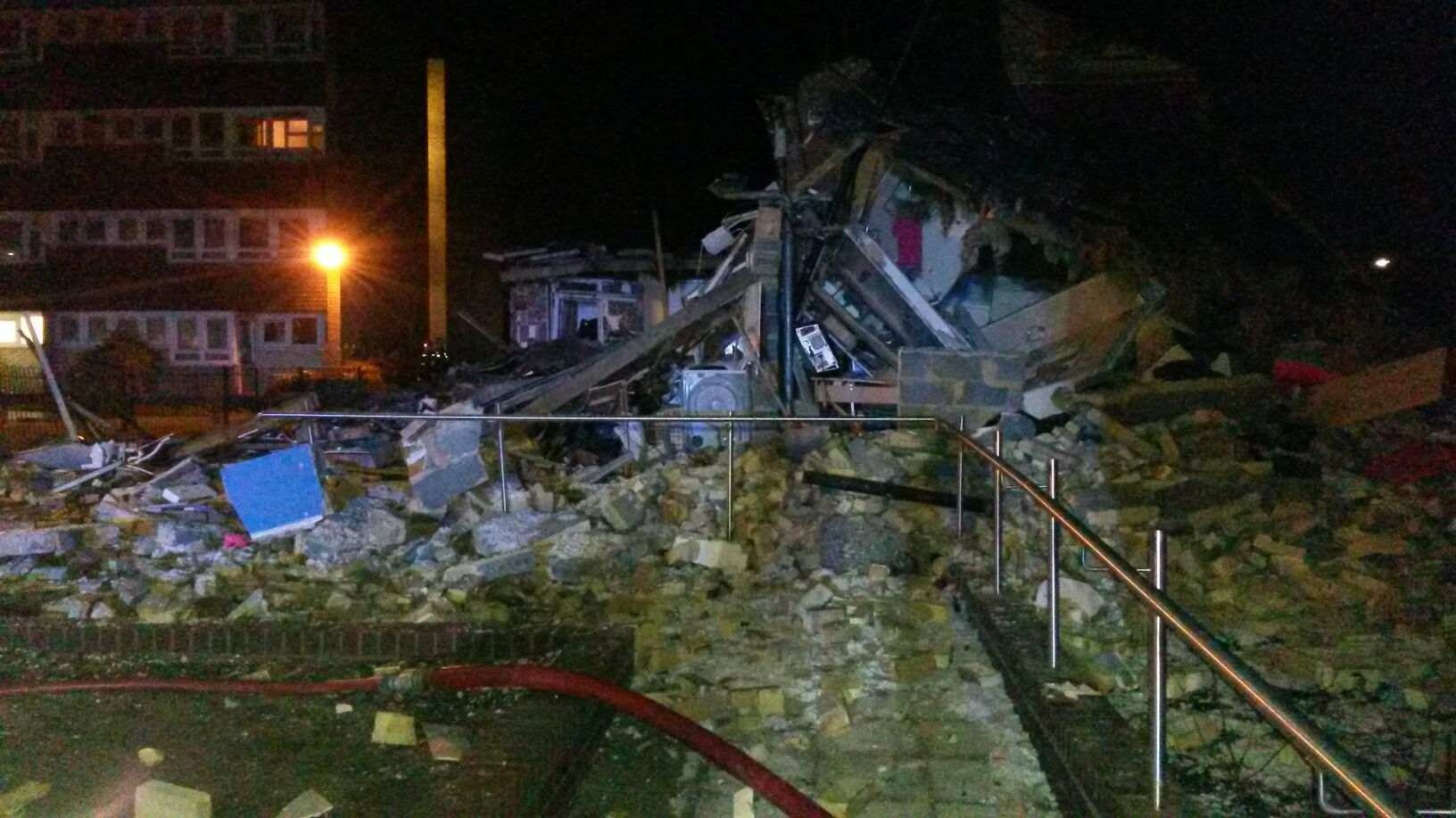 Father and daughter in 'miracle escape' after suspected gas explosion ...