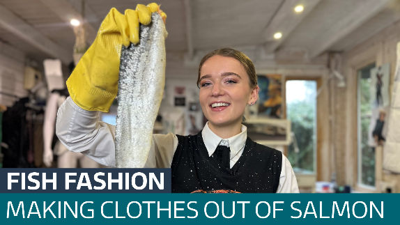 Fishy fashion - the woman who uses salmon to make designer dresses ...