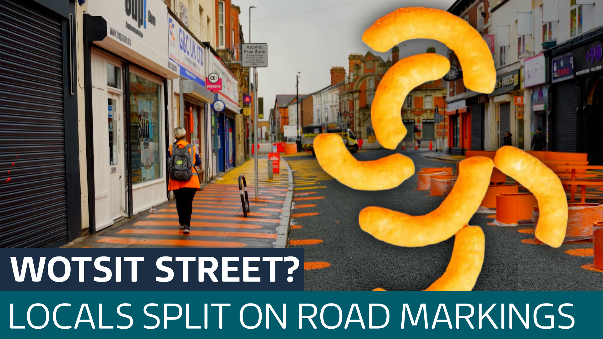 Why this road is covered in 'Wotsit' markings - Latest From ITV News