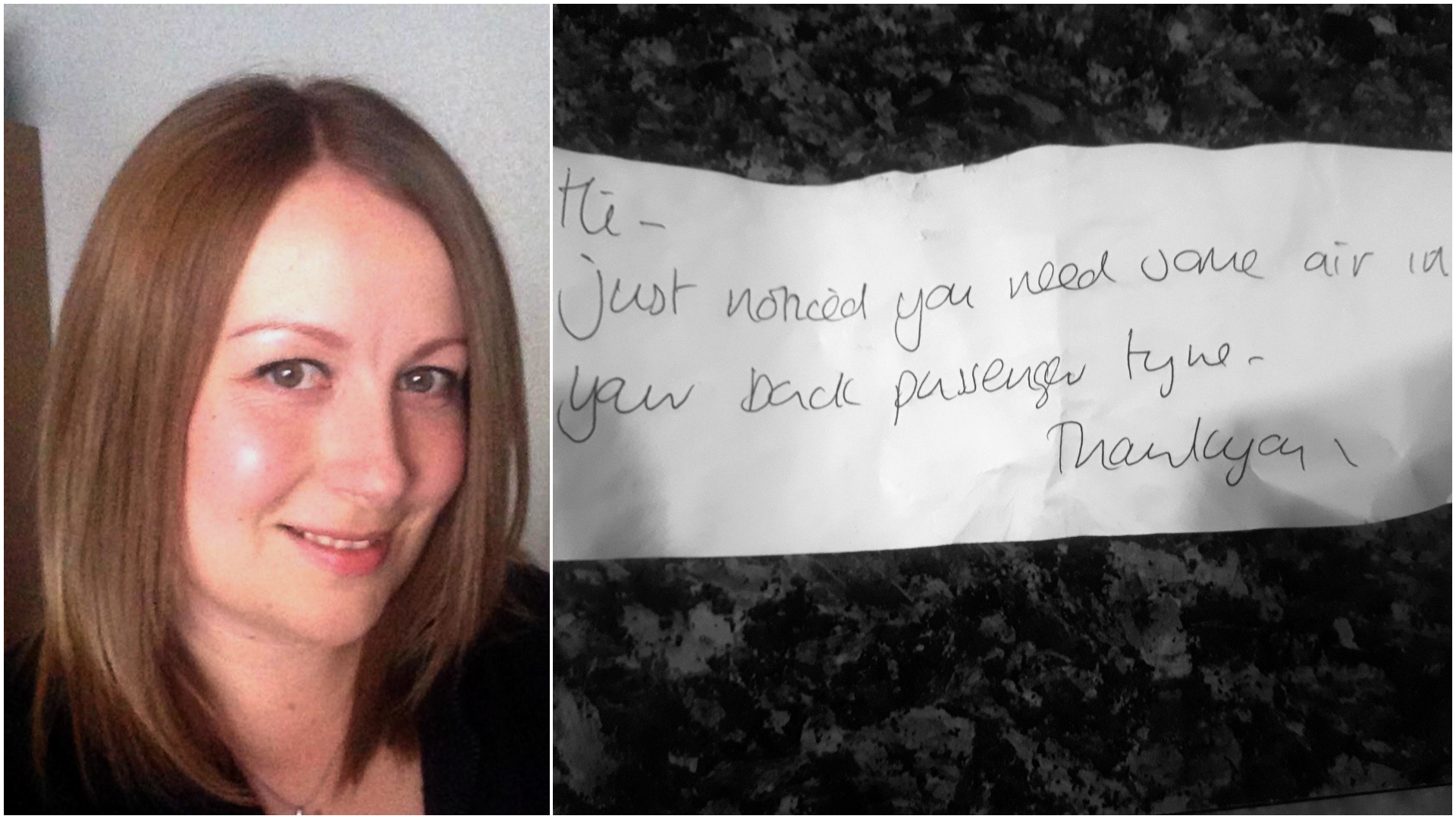 Mystery note left on mother’s car may have saved her from a serious ...