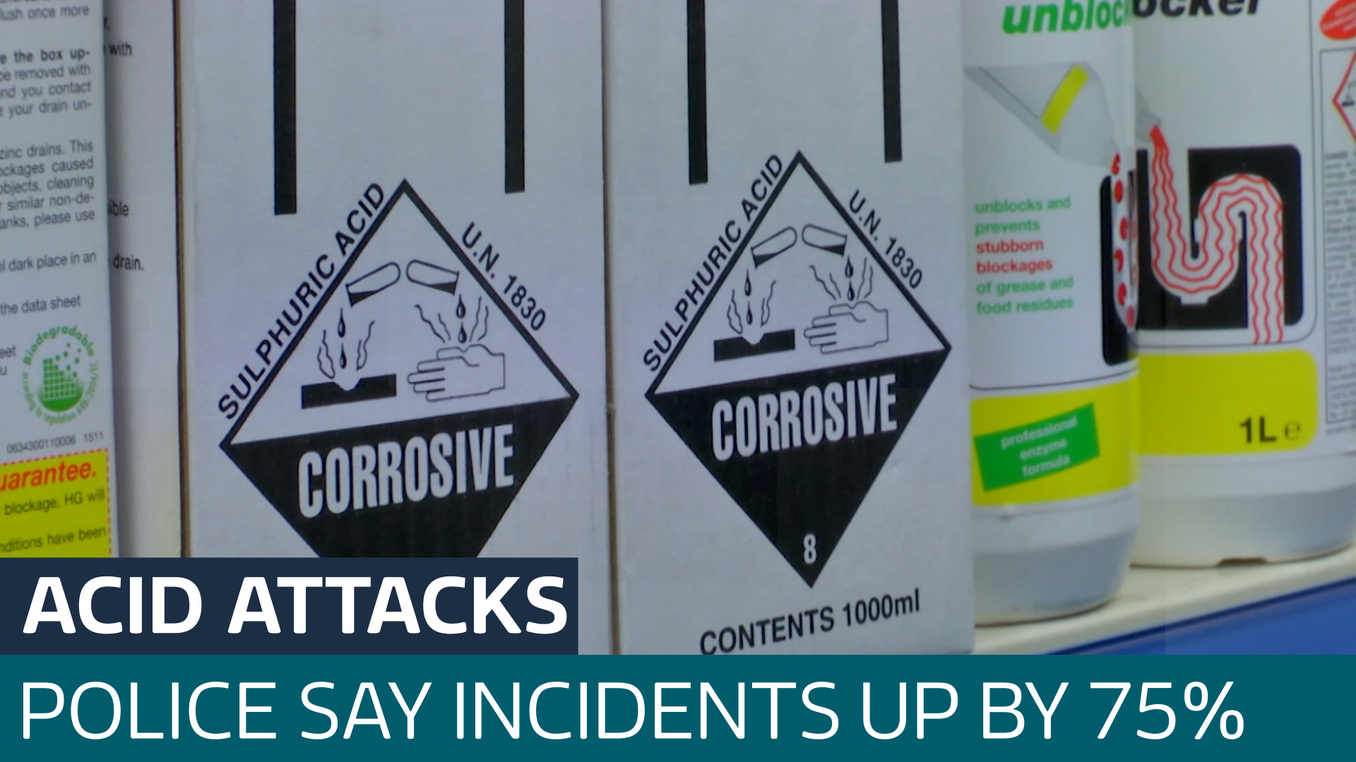 Concern after acid attacks in Britain rise by 75% last year - Latest ...