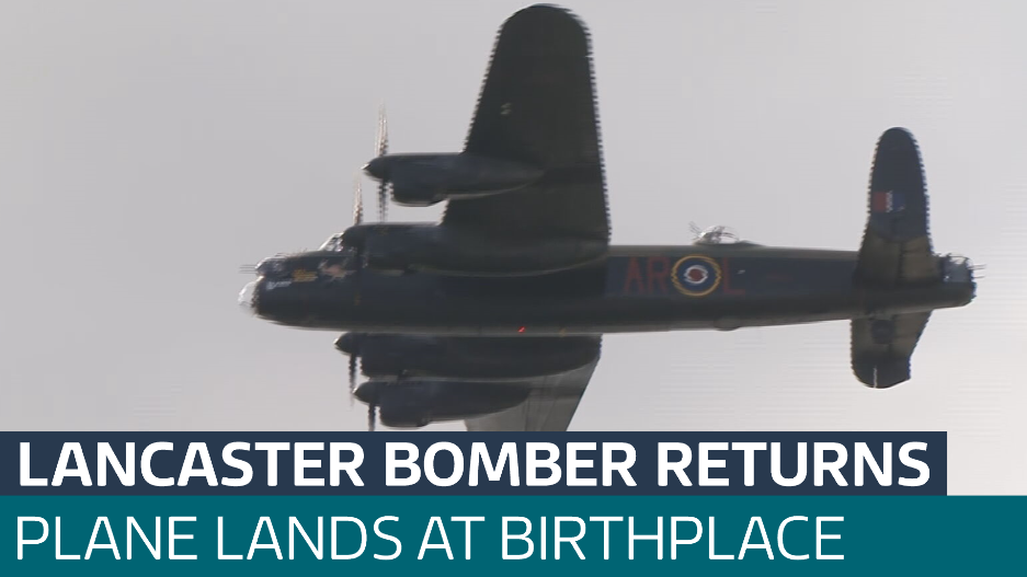 Lancaster arrives back at Broughton for the first time since it was ...