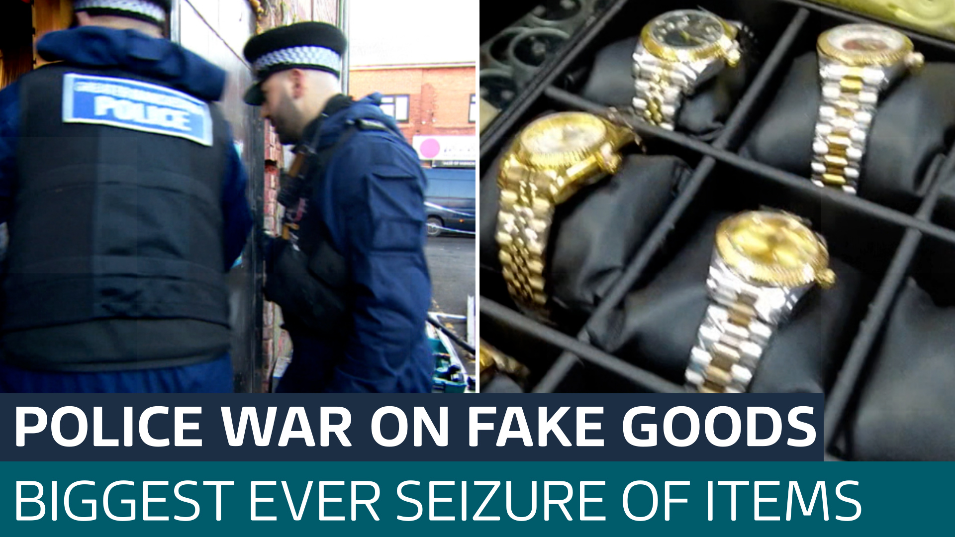Police display spoils of UK's biggest-ever seizure of counterfeit goods ...
