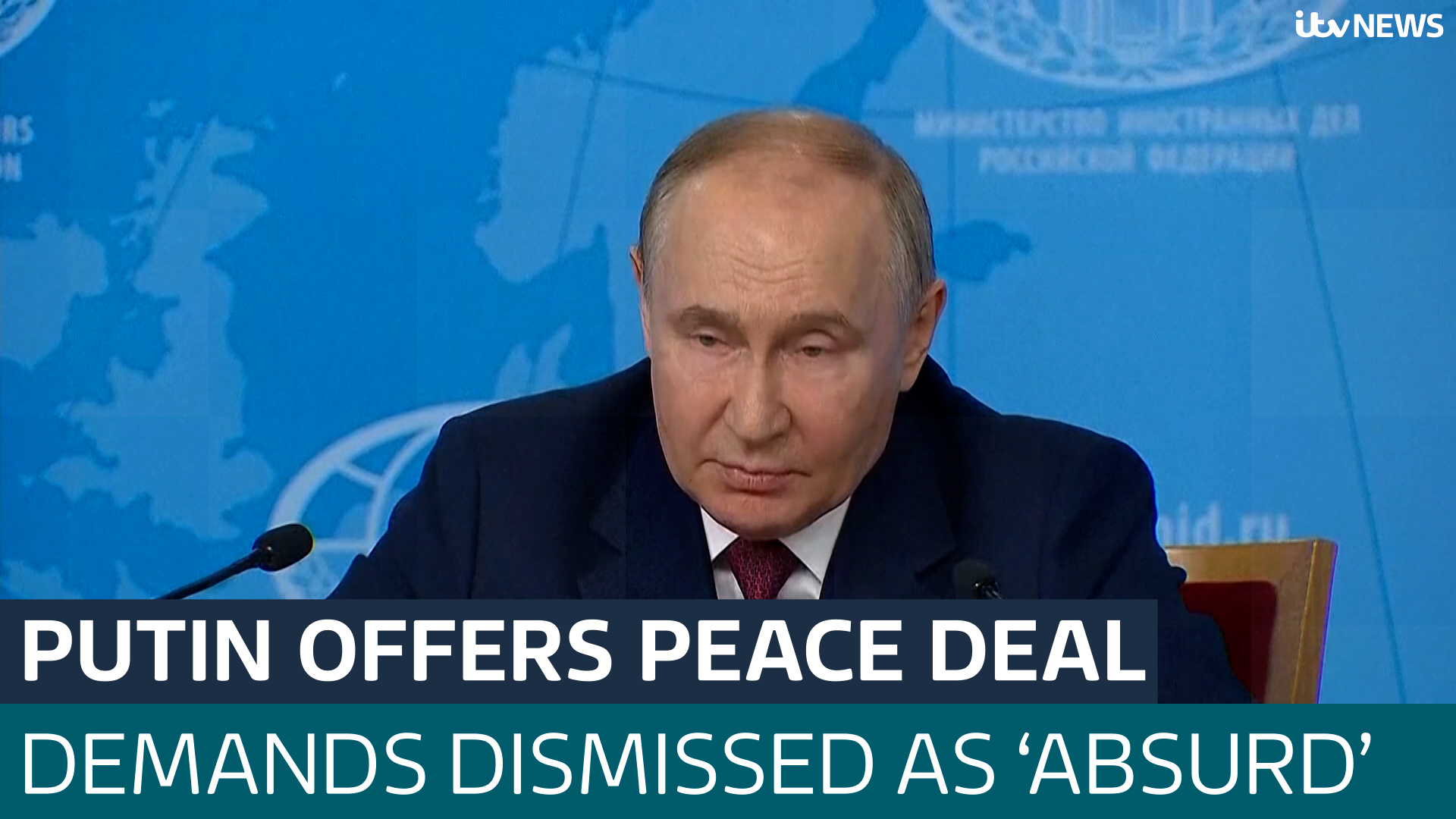 Putin offers peace deal to Ukraine - Latest From ITV News