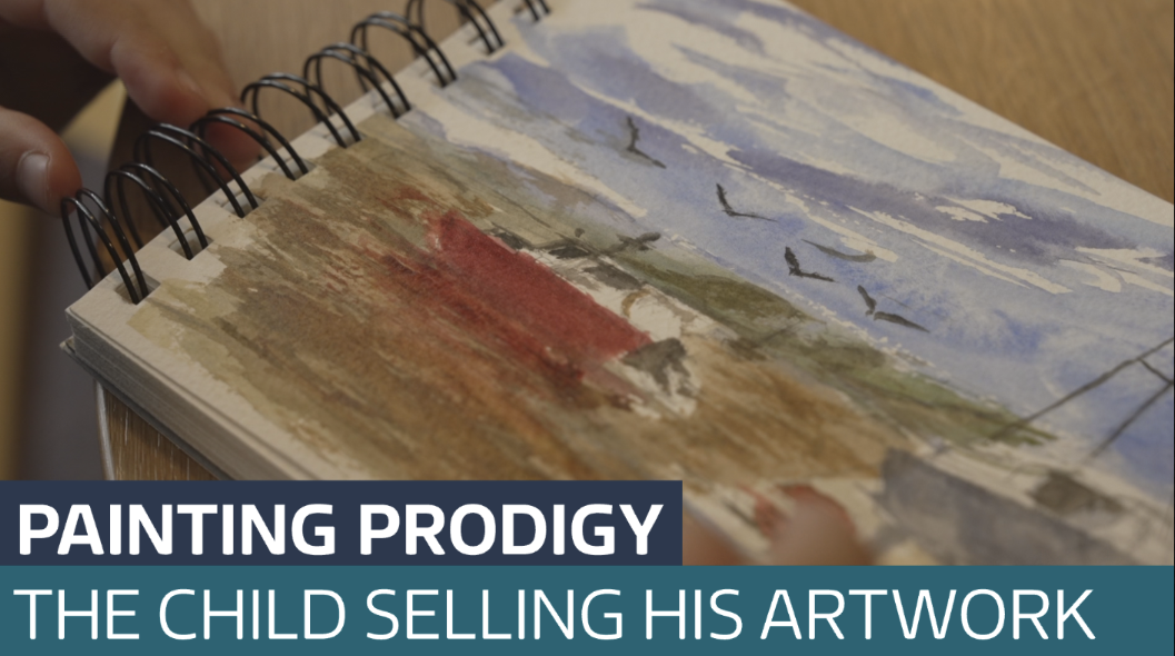 The eight-year-old believed to be the youngest to have his own art ...