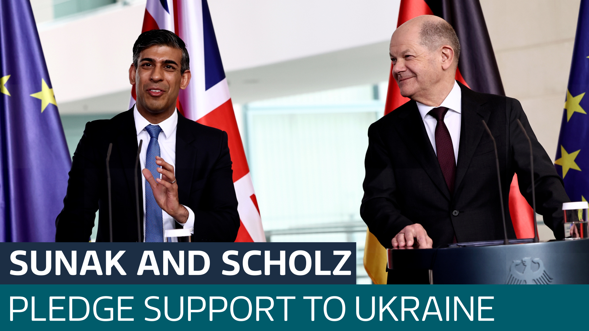 Rishi Sunak and German Chancellor Olaf Scholz pledge 'unwavering ...