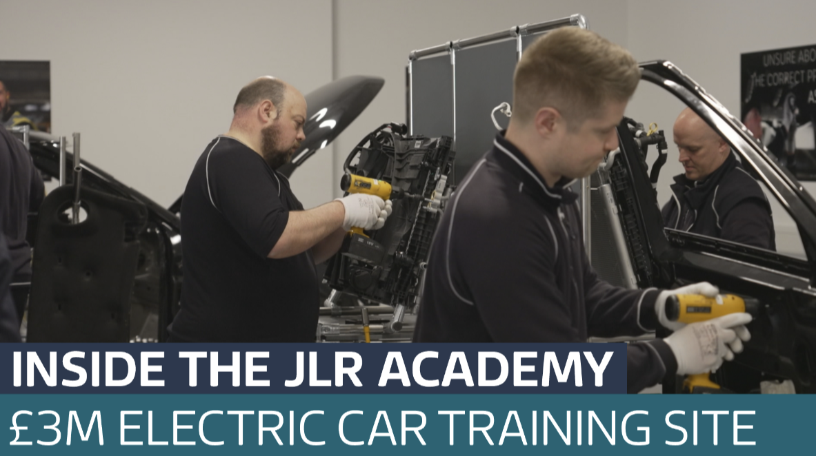 Take a look inside the new electric car training facility at Jaguar ...