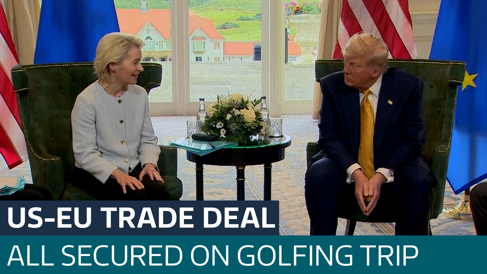 Donald Trump lands landmark US-EU deal in the middle of golfing ...