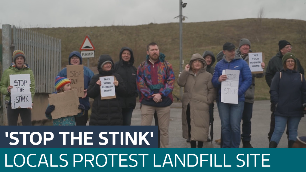 'Stop the stink': Locals protest against landfill site - Latest From ...