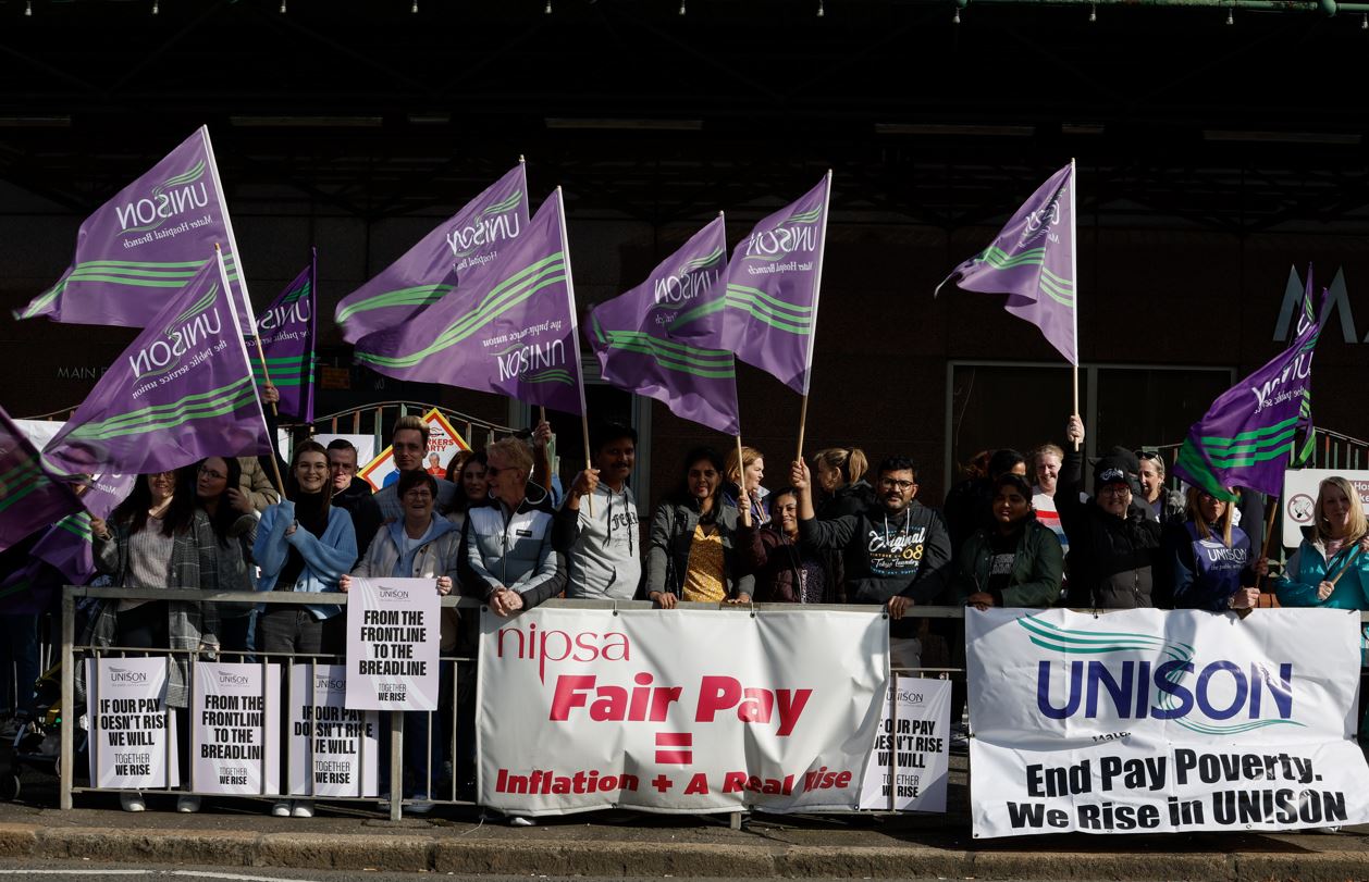 Healthcare professionals in Northern Ireland strike in bid to secure ...