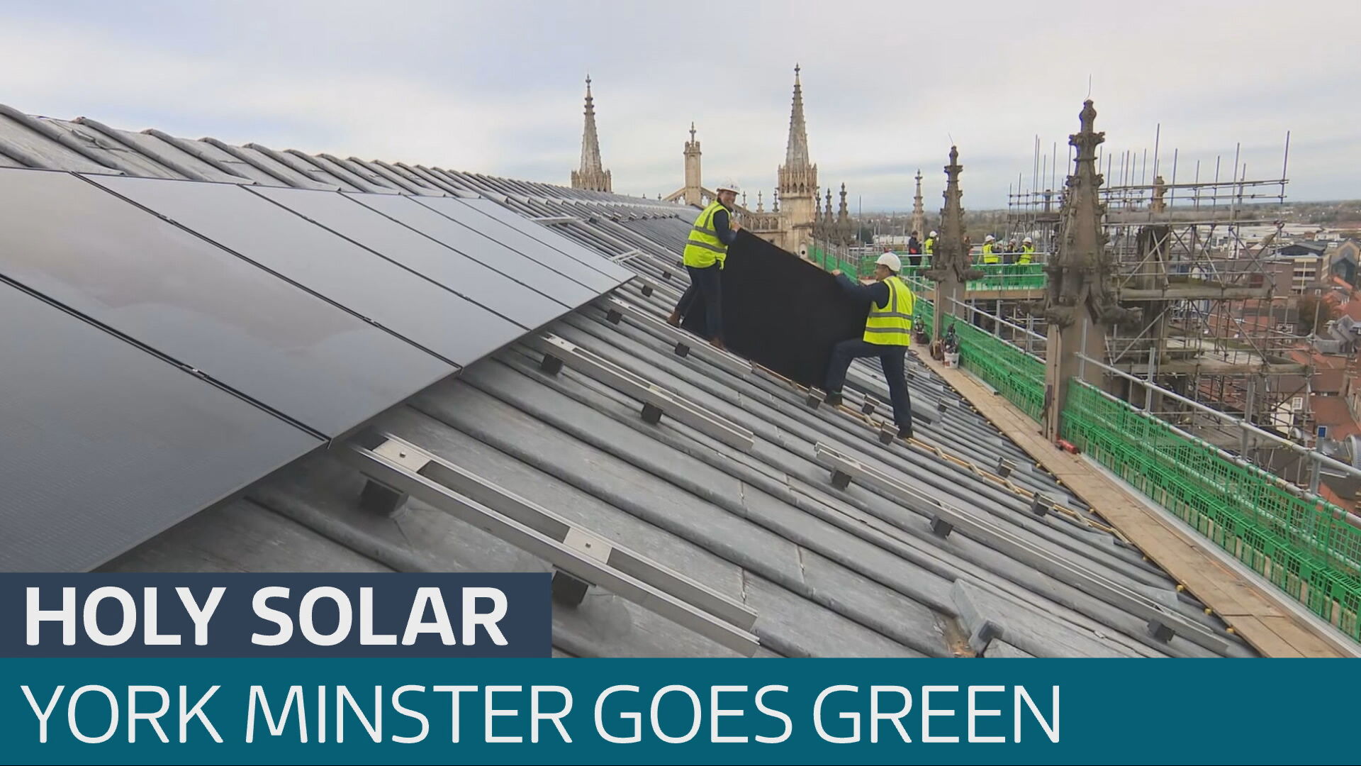 Medieval landmark goes green as nearly 200 solar panels are installed ...