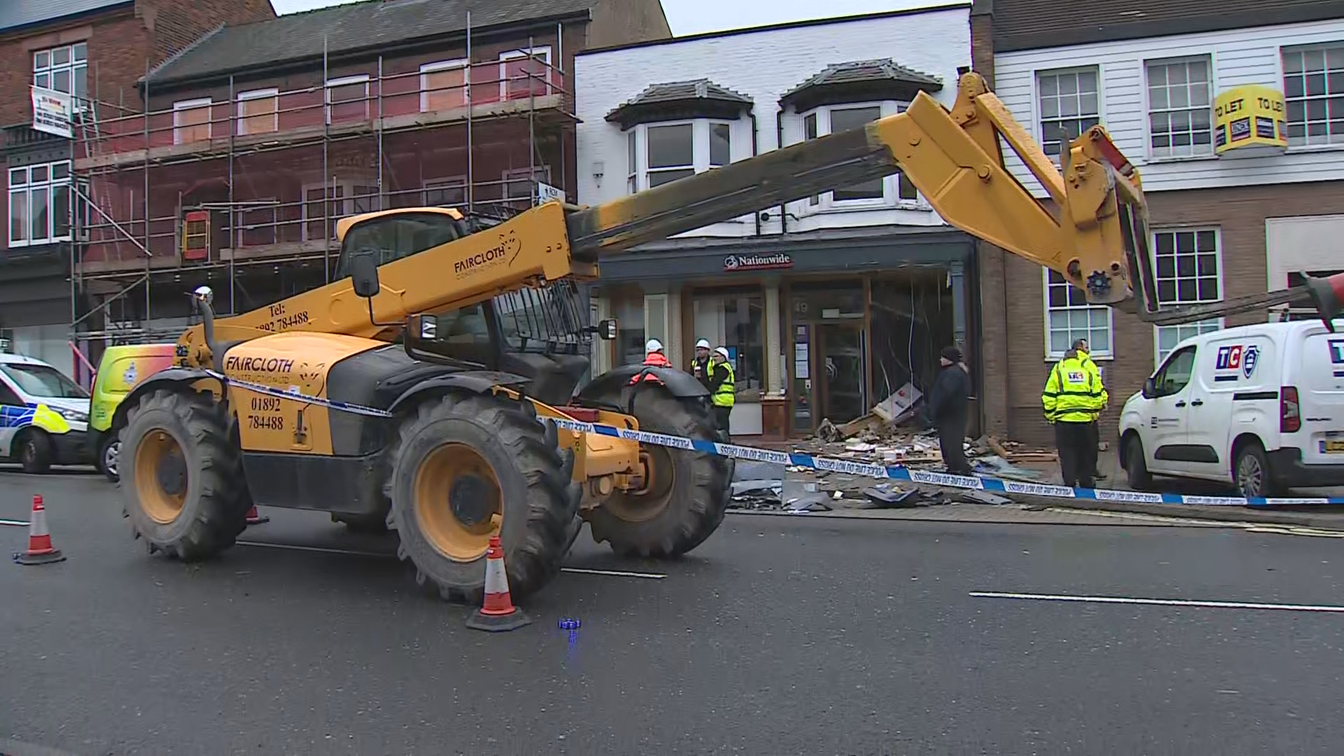 Masked ram-raiders use JCB to steal cash machine from Newmarket ...