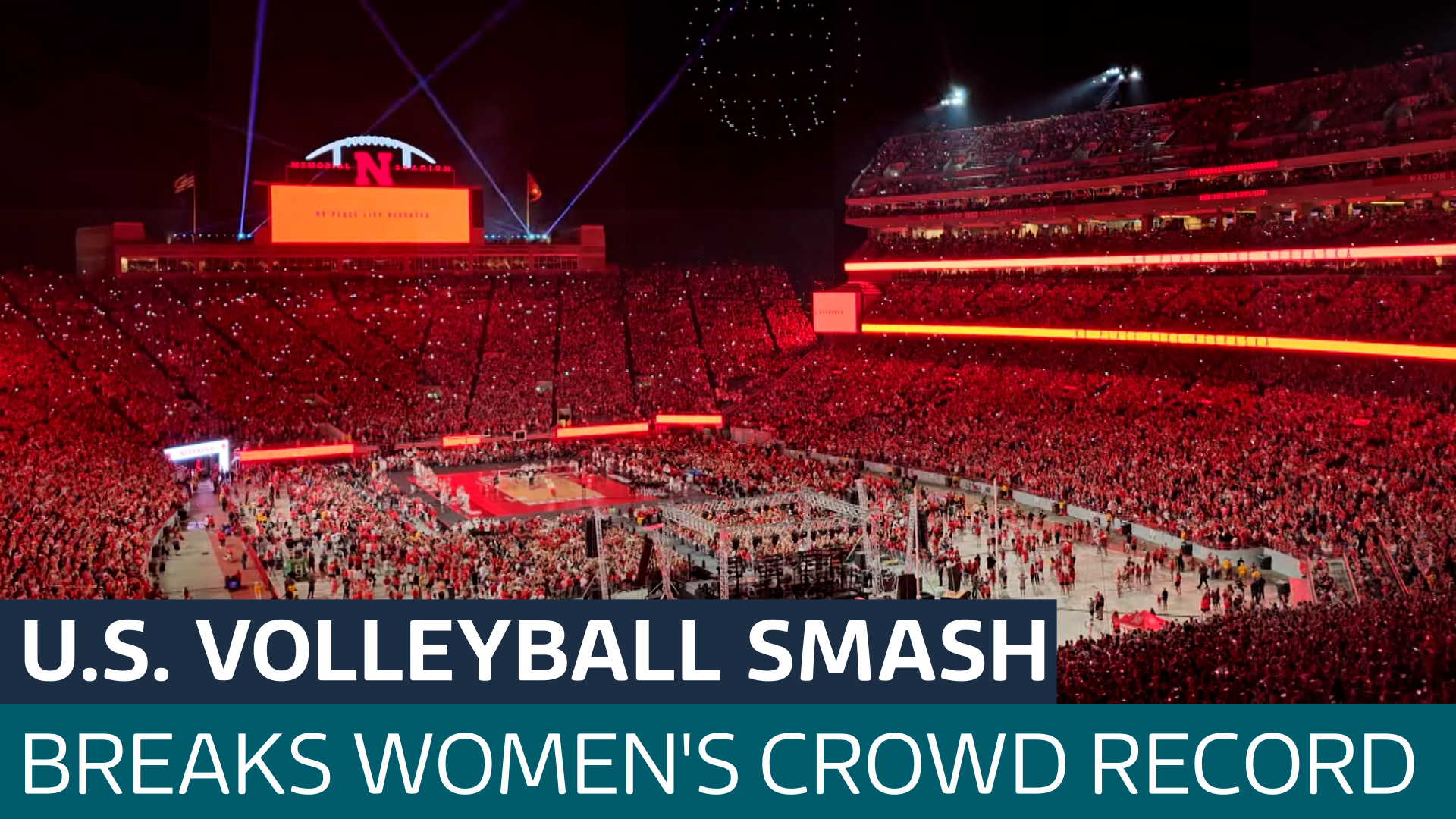 Nebraska volleyball match sets global women's sport attendance record ...