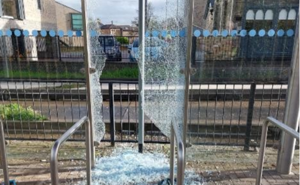 Man smashes up Cambridge guided busway shelter with drain cover | ITV ...