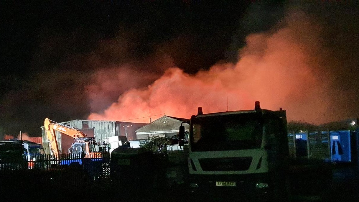 Huge industrial fire in Beverley treated as arson | ITV News Calendar