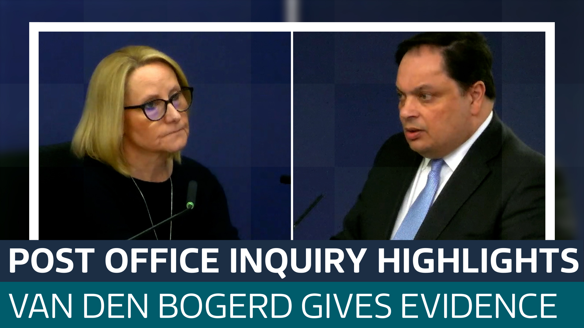 Former Post Office executive Angela van den Bogerd gives evidence for a ...