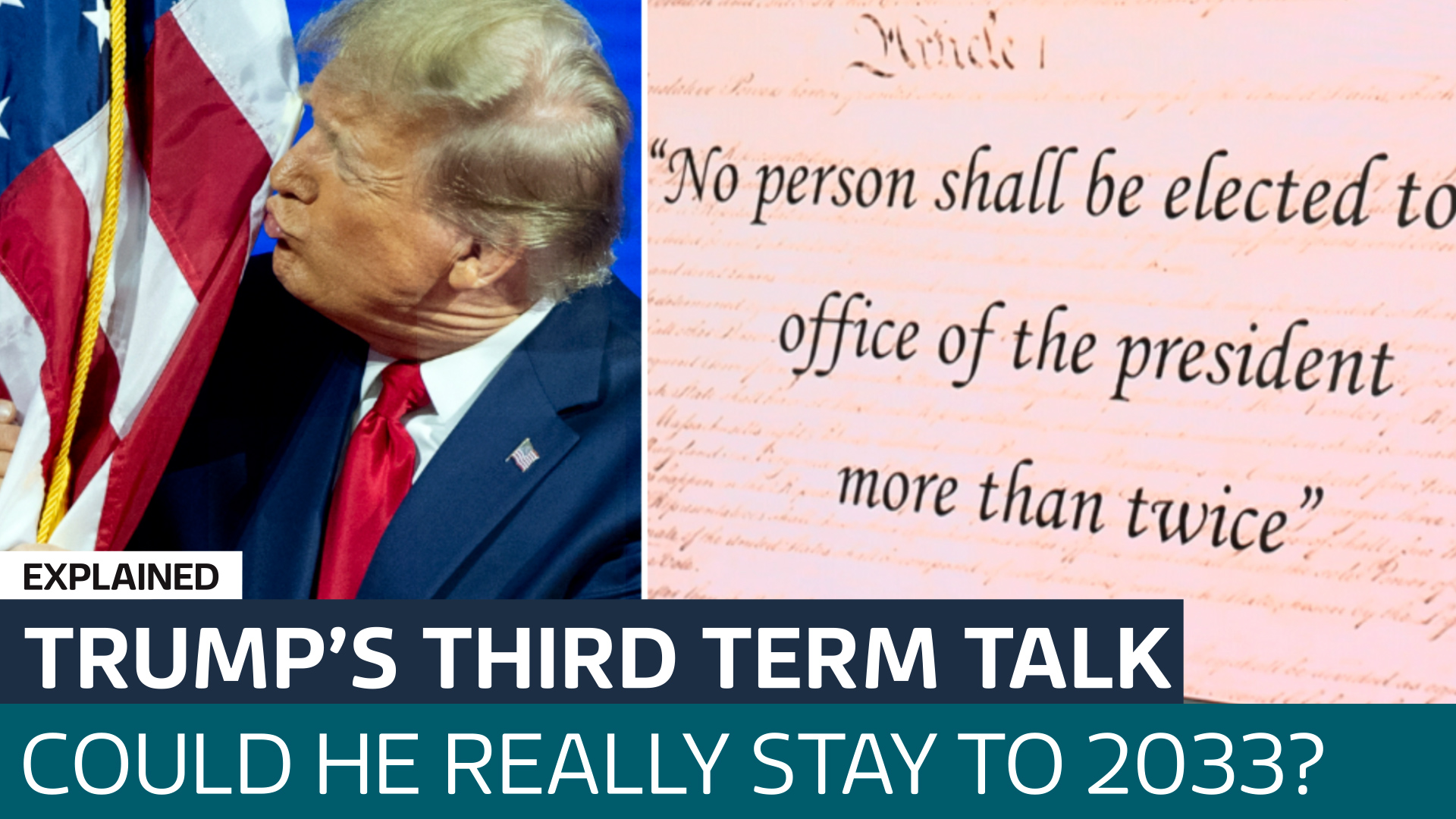 Could Donald Trump really run for a third term? - Latest From ITV News