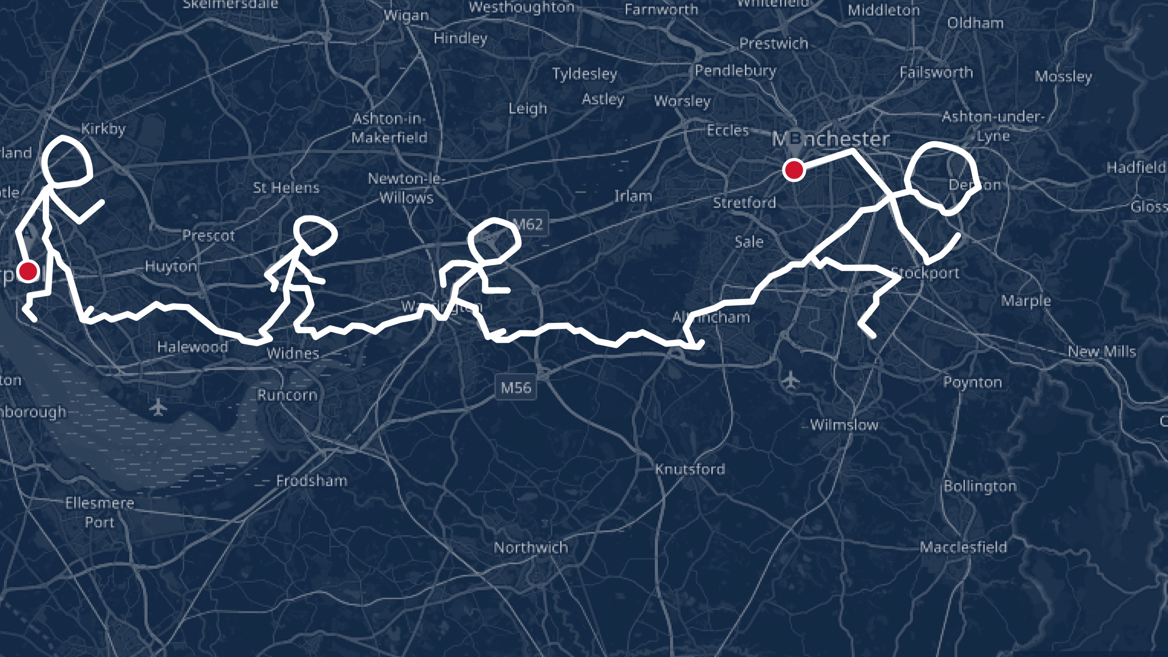 Runners unite to create record breaking GPS artwork | ITV News Granada