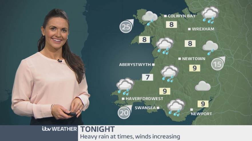 Wales Weather A Mild Night With Heavy Rain Itv News Wales