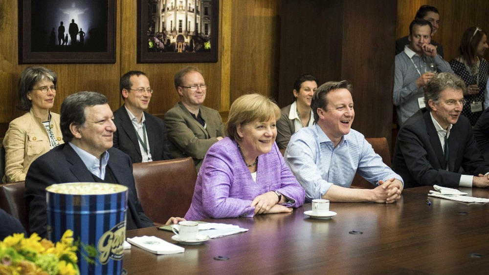 Cameron and Merkel watch final | ITV News London