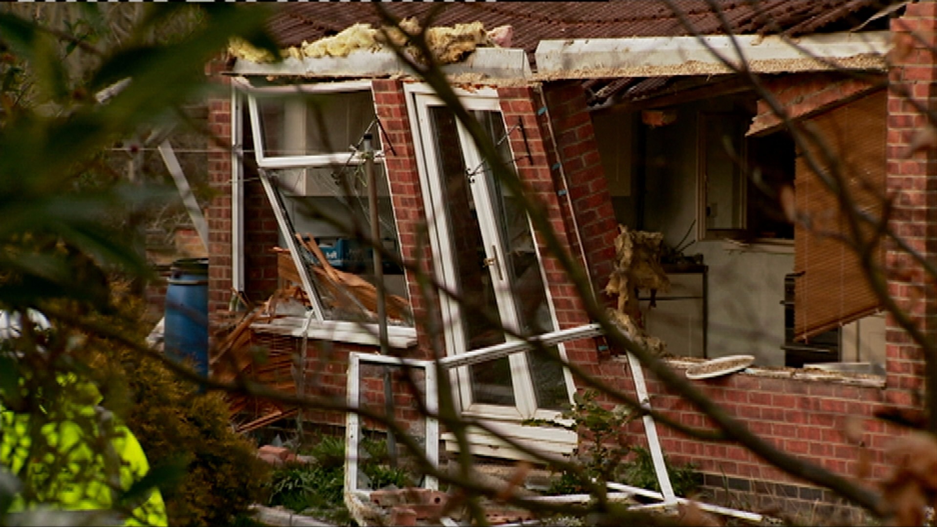 Woman has a lucky escape after gas explosion at home as she walks her ...