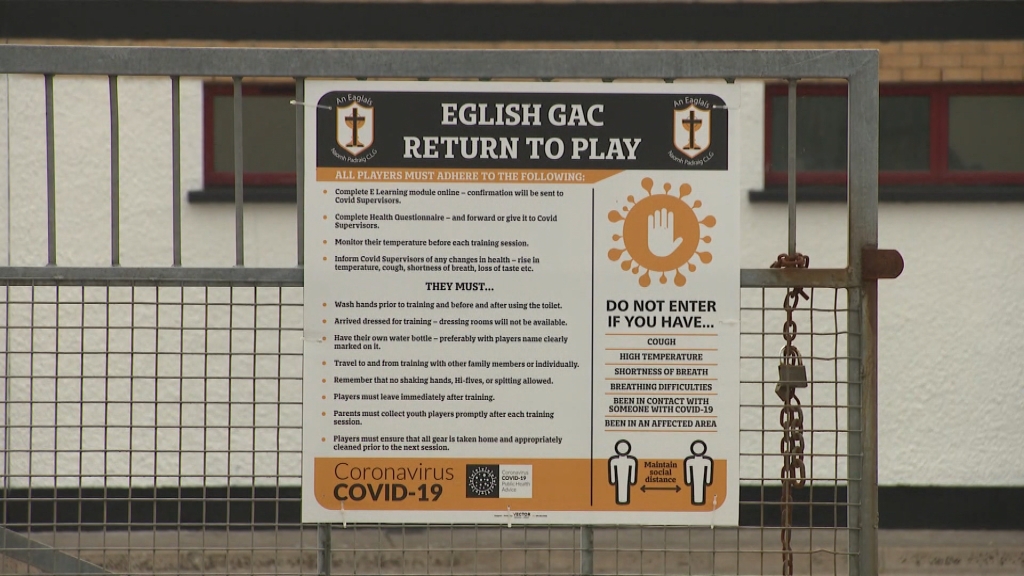 GAA clubs suspend activity after positive Covid-19 test | UTV | ITV News