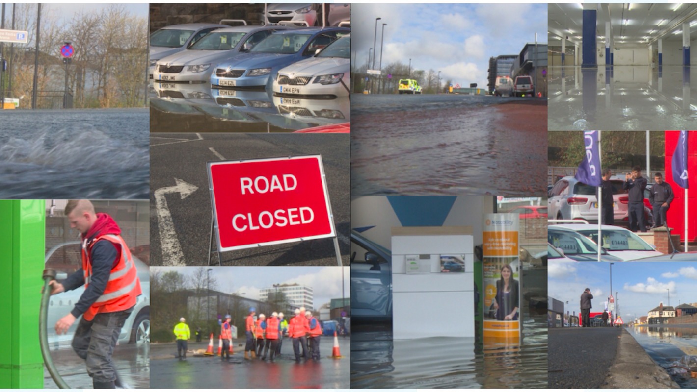 Photo gallery: Underground pipe bursting causes flooding in Newcastle ...