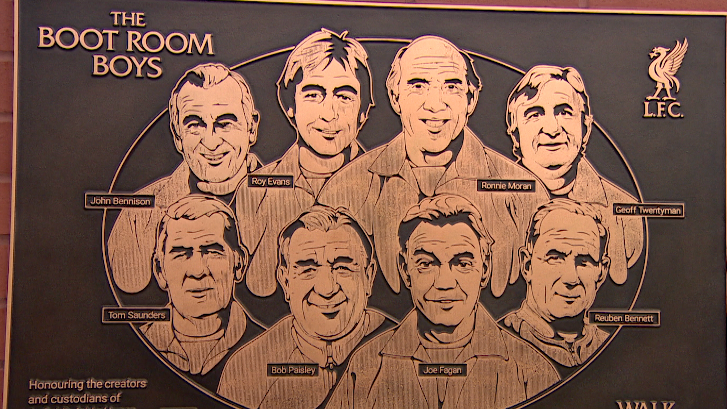 Plaque unveiled to honour Liverpool Football Club's legendary Boot Room ...