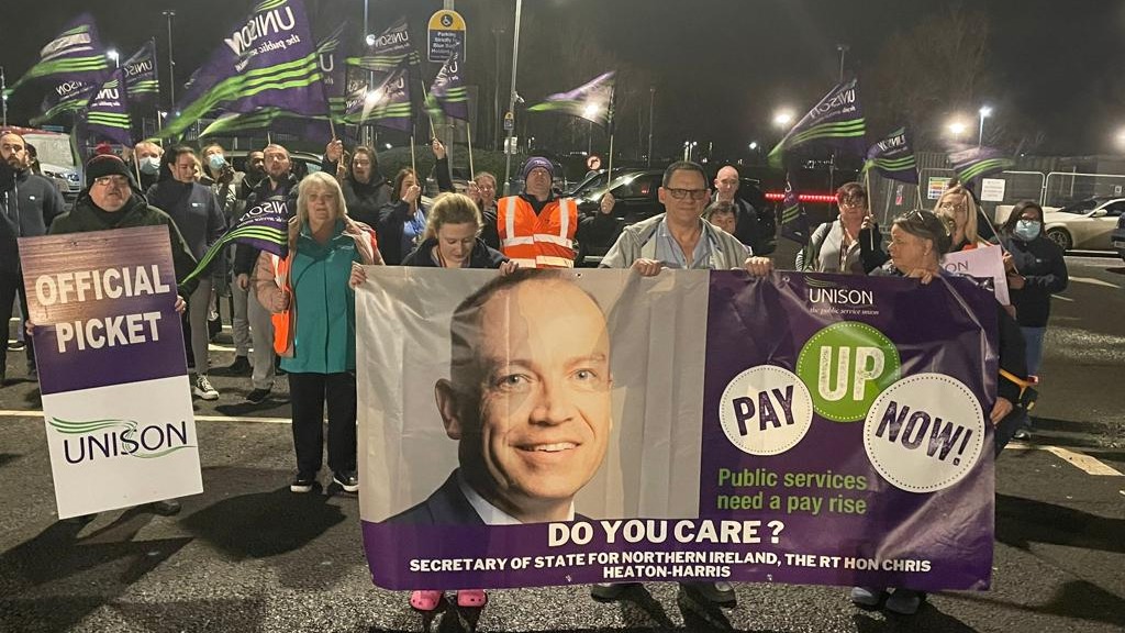 Thousands of health workers begin strike action across Northern Ireland ...