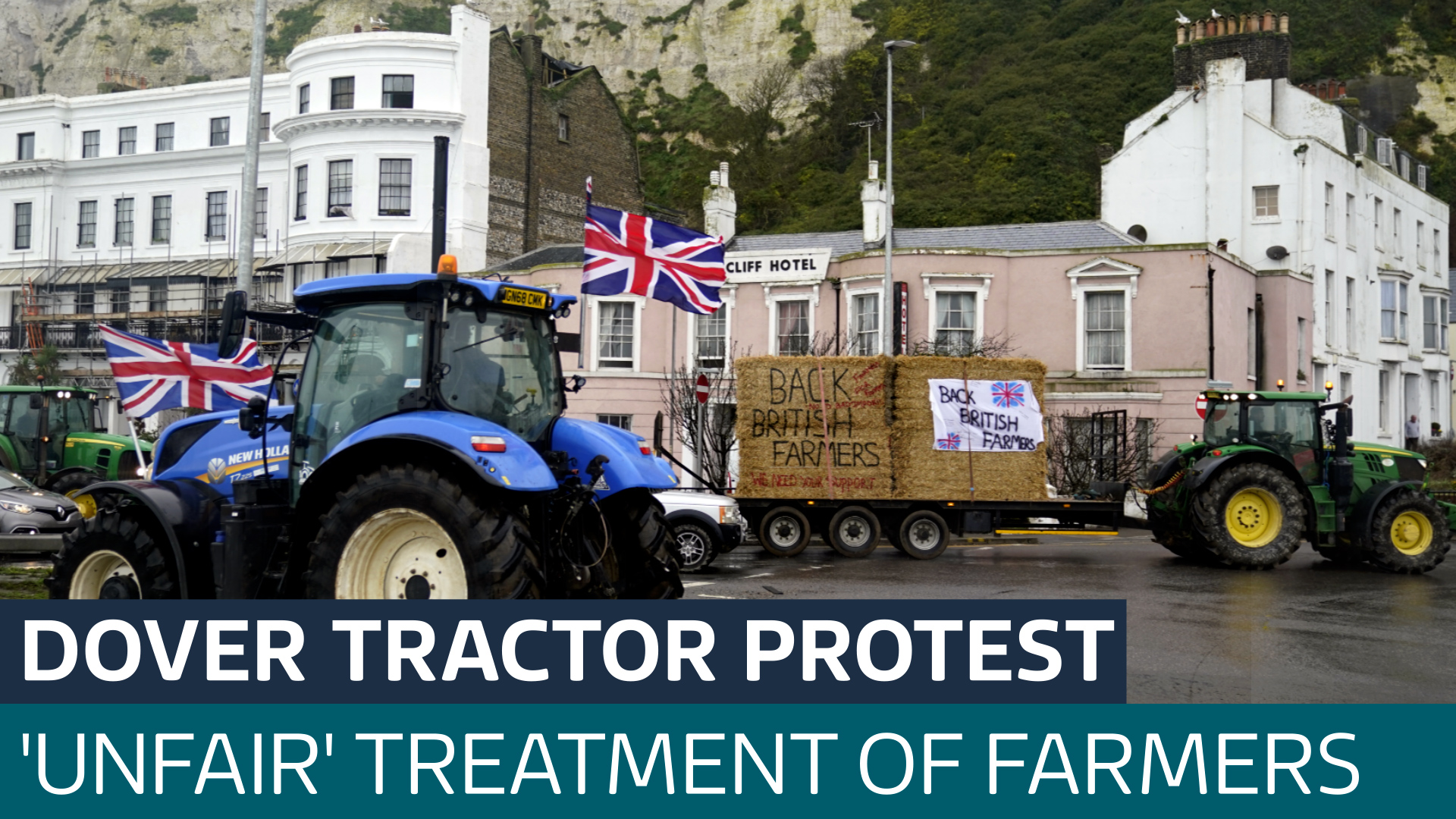 Dover farmers take part in tractor demonstration in protest over cheap ...
