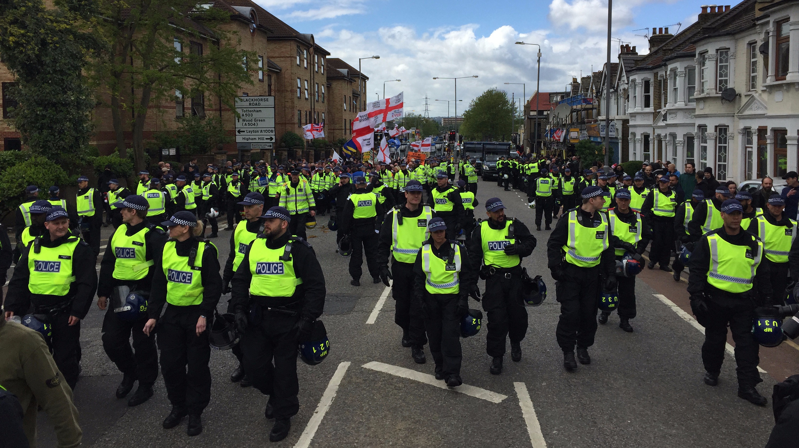 Large police presence in Walthamstow for EDL march | ITV News London