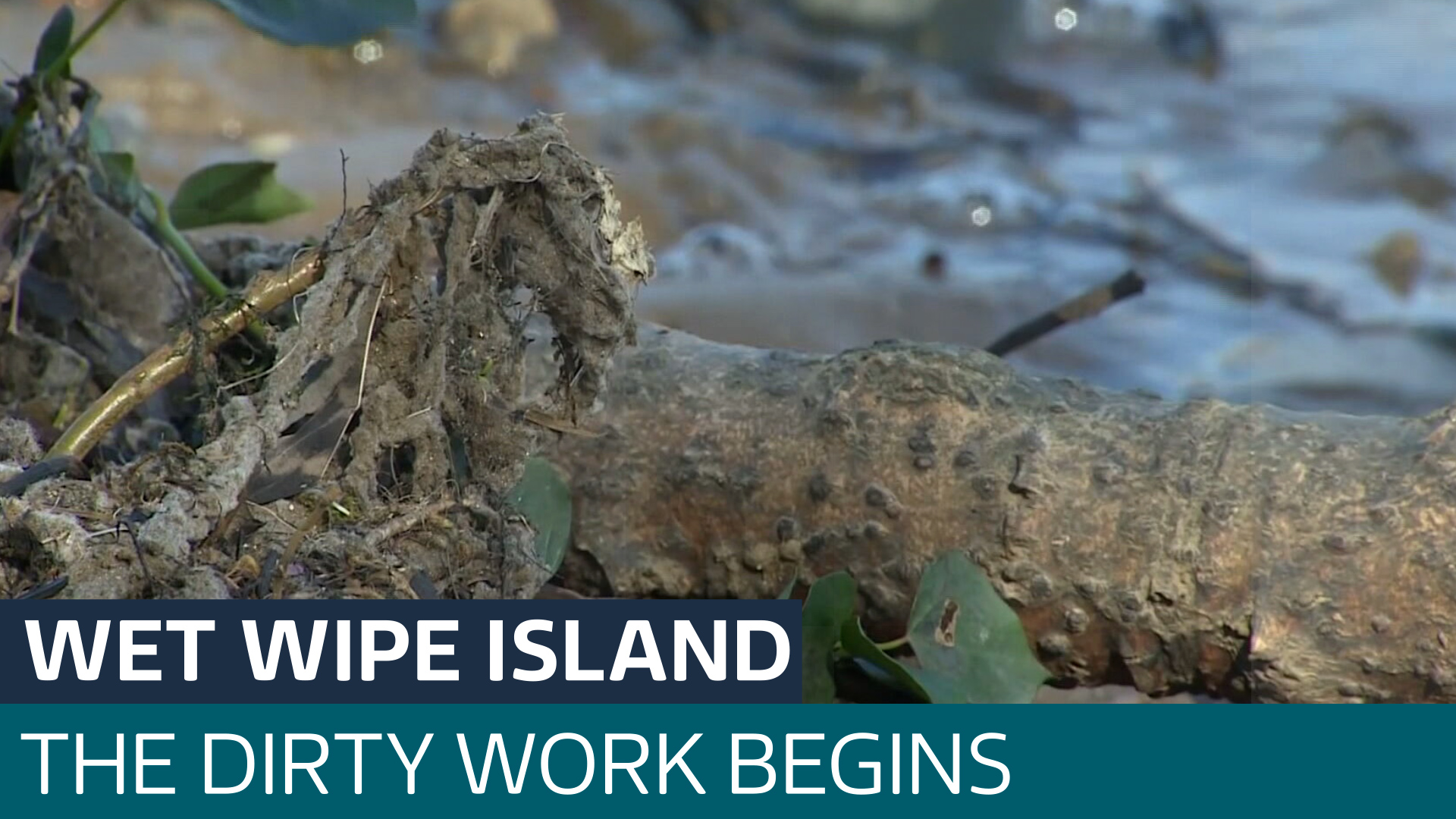 Diggers removing 'disgusting' island of wet wipes from Thames at ...