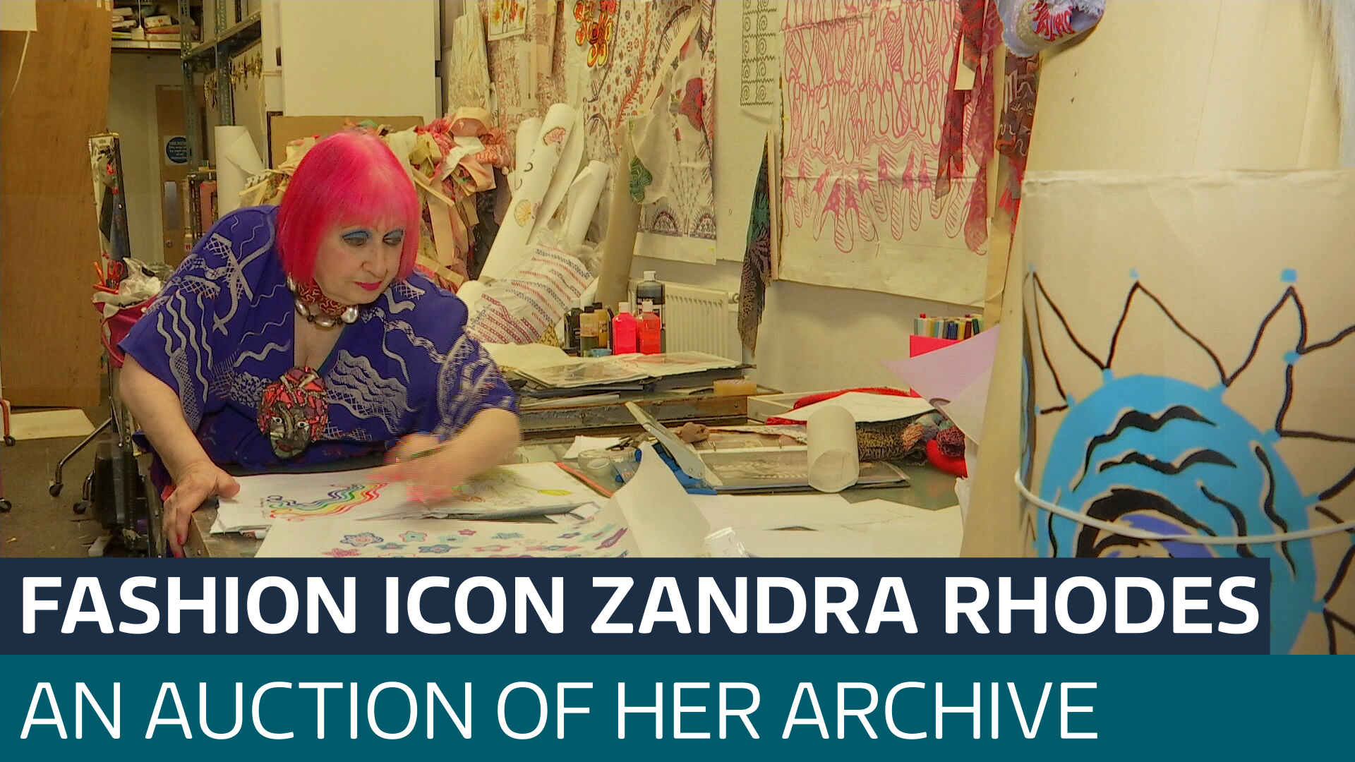 Behind the scenes: Fashion icon Zandra Rhodes on her archive auction ...