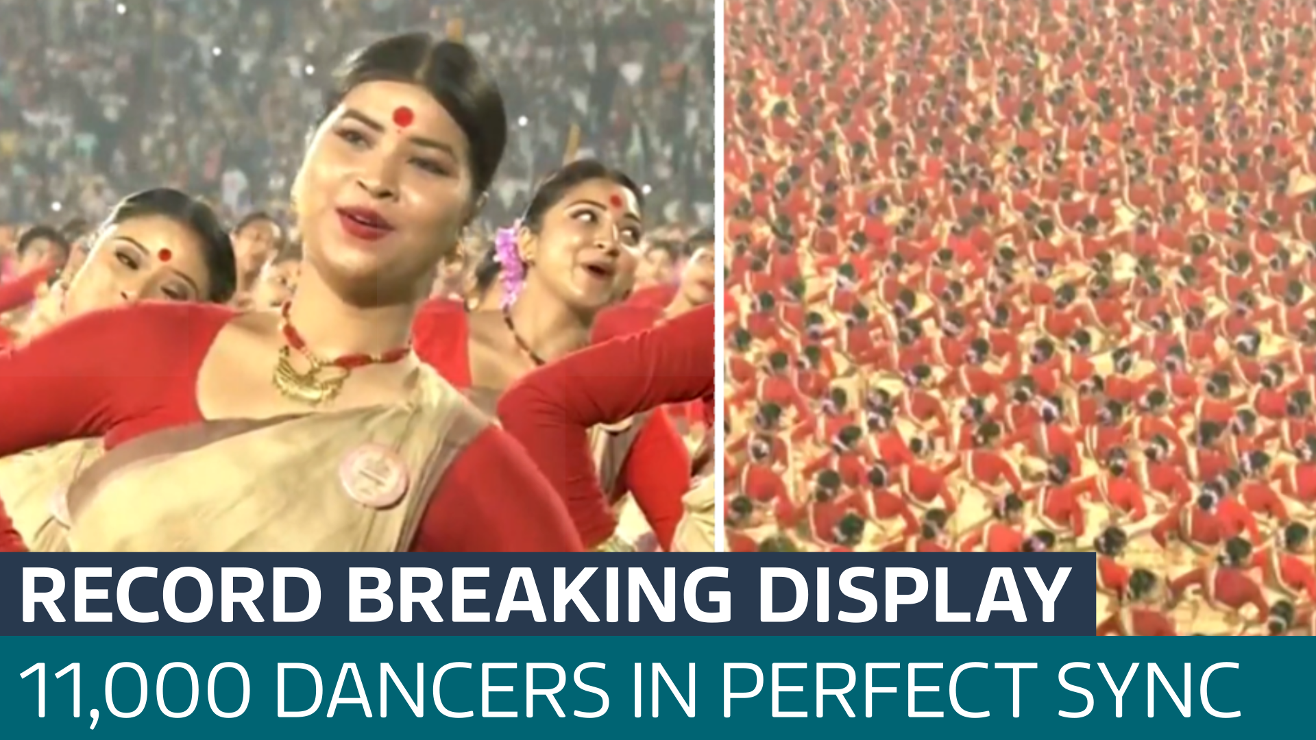 11,000 dancers perform in sync in stunning world record display ...