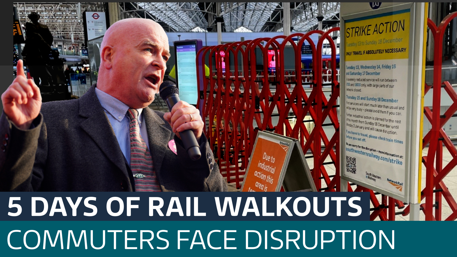 More disruption as fifth consecutive day of rail strikes takes place ...