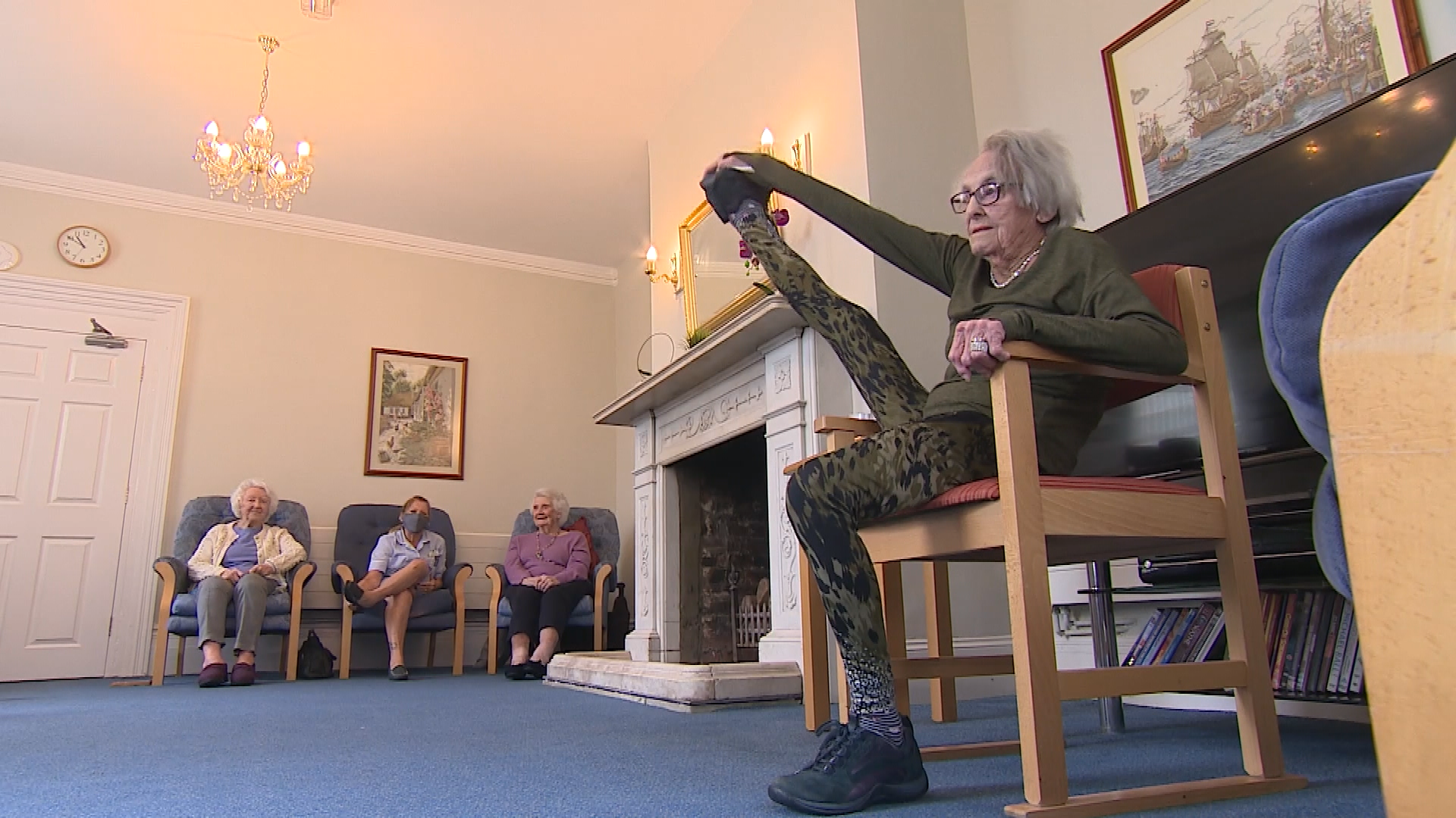 Super flexible 101-year-old holds care home keep fit classes | ITV News ...