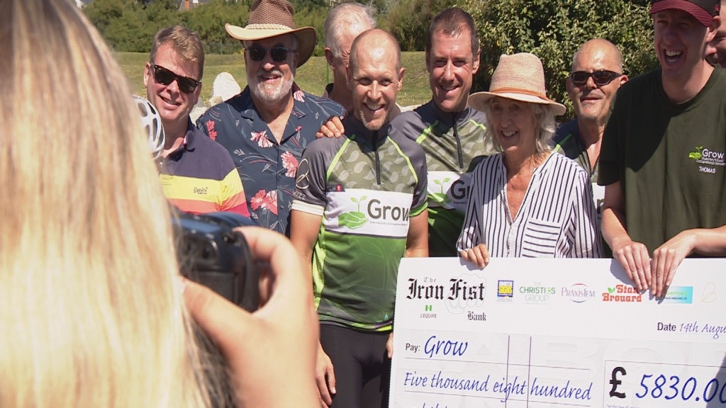 Cyclists ride around Guernsey five times for charity | ITV News Channel