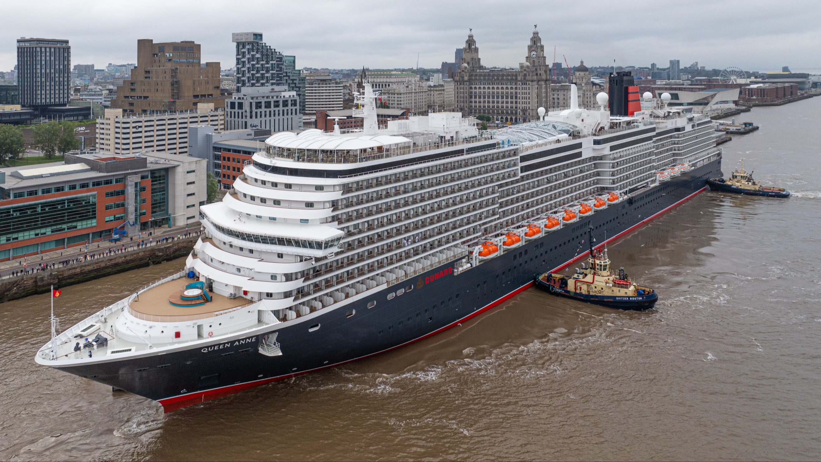 Cunard's newest ship Queen Anne arrives in Liverpool ahead of naming ...
