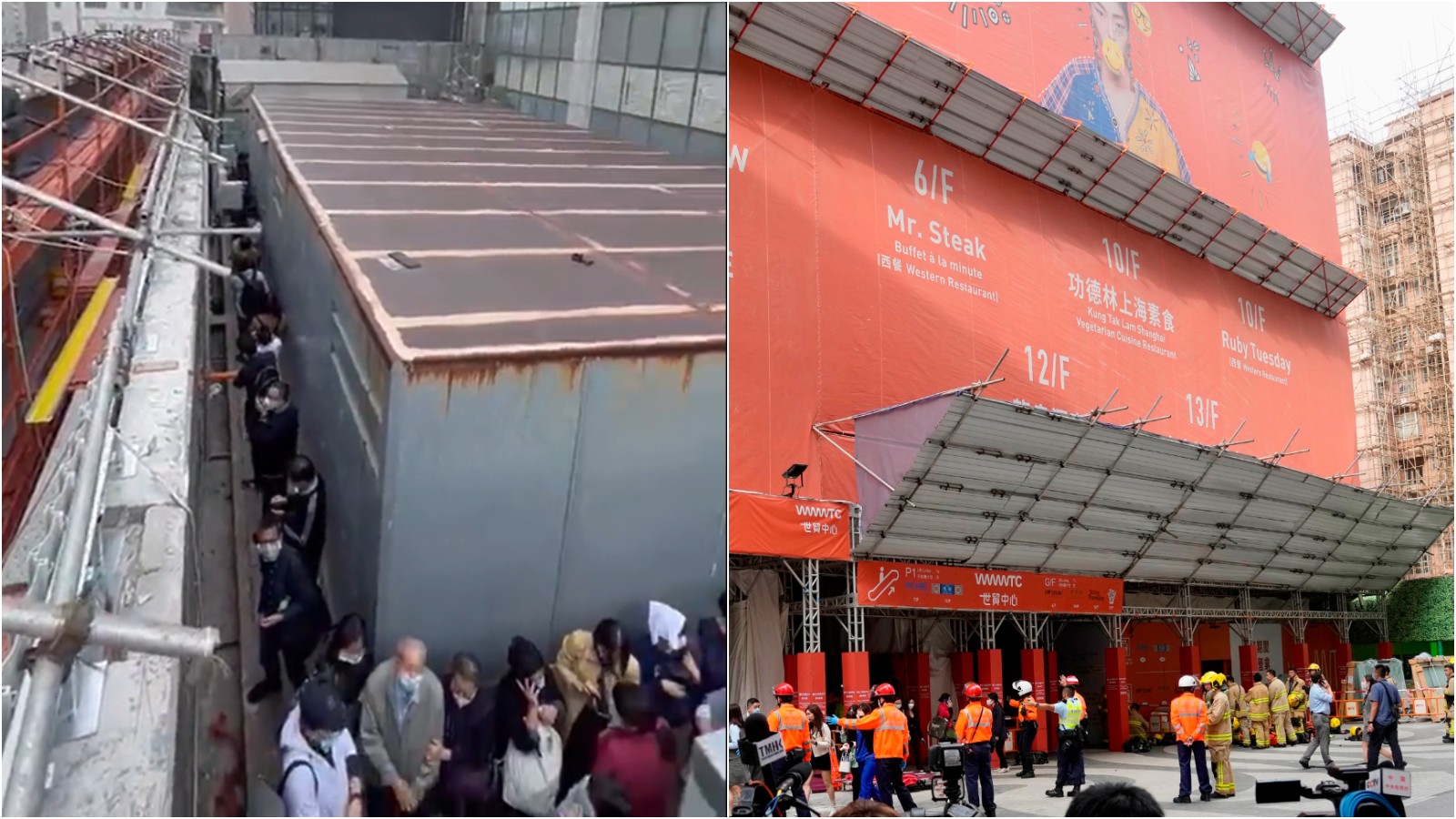 Hundreds rescued from roof after major fire broke out in Hong Kong ...