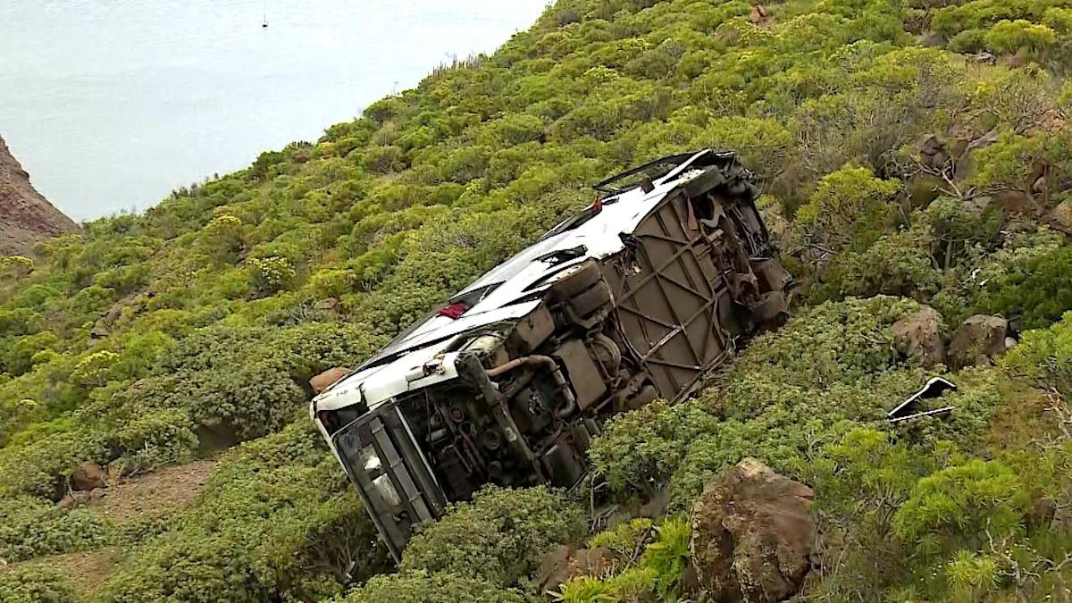 One man dead and 27 injured as British tourist bus crashes in Canary ...