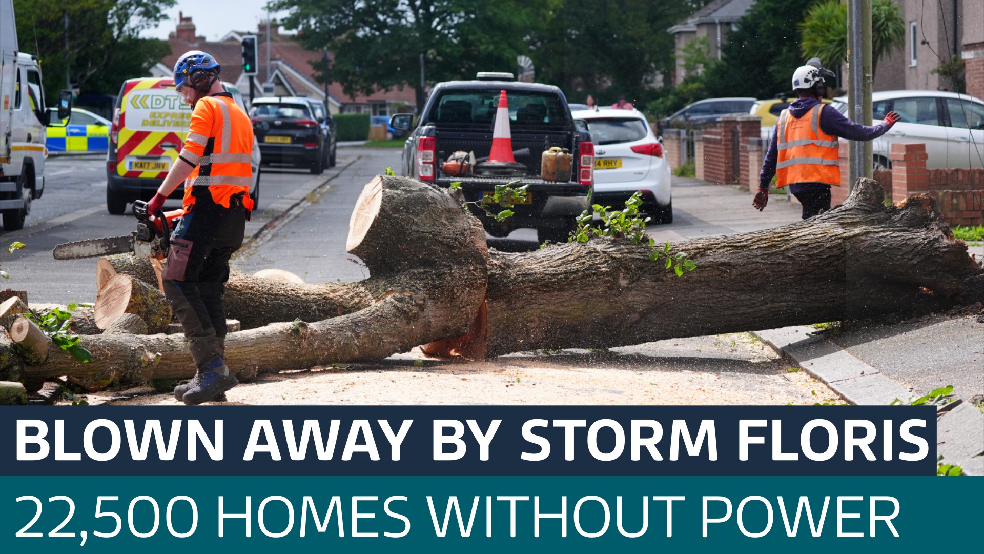 Thousands without power and travel disrupted as Storm Floris brings ...
