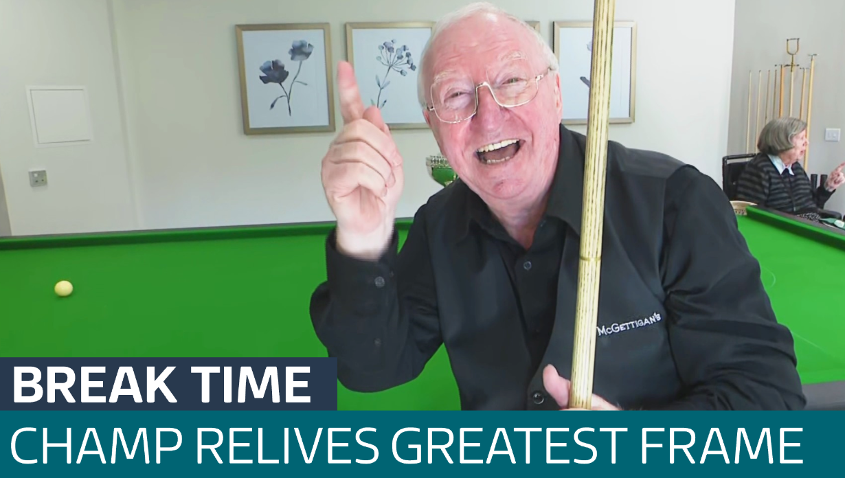 Snooker star Dennis Taylor recreates thrilling 1985 world title win on ...