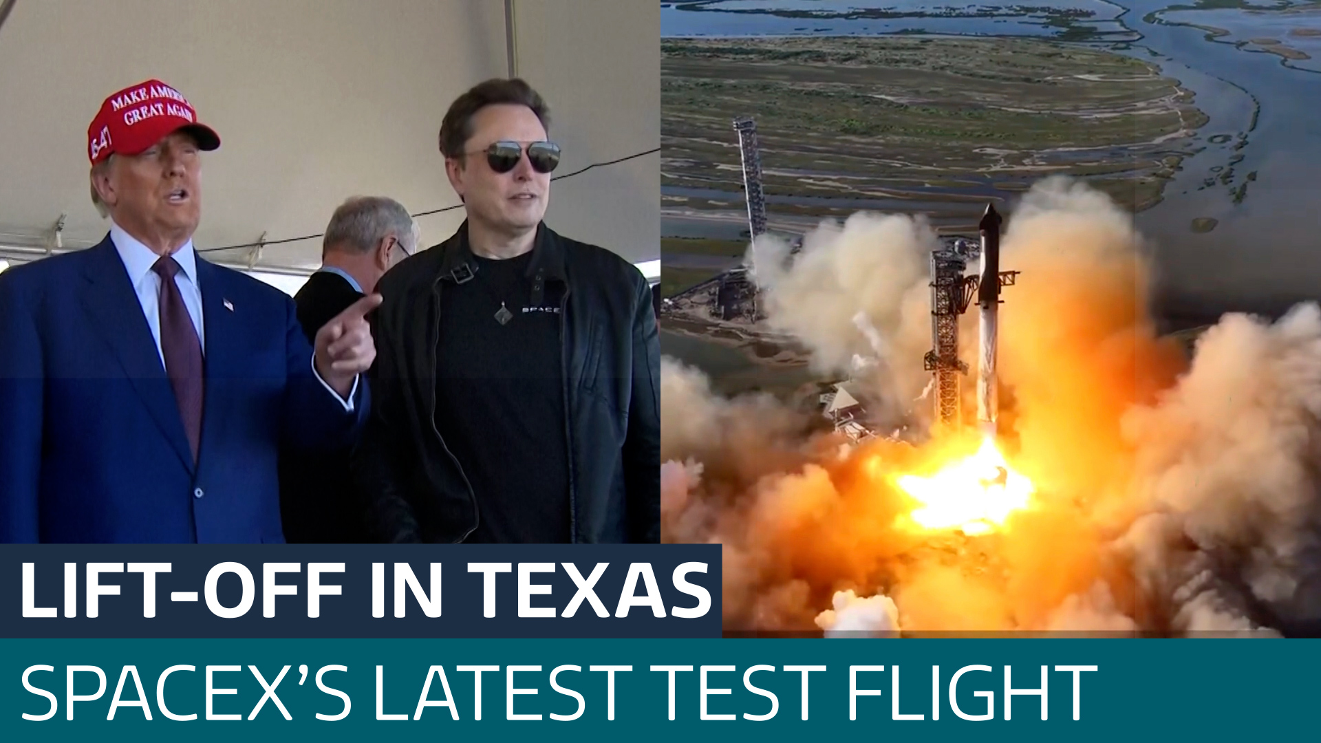 Trump and Musk watch as SpaceX launches Starship rocket - Latest From ...