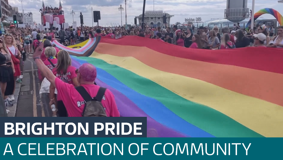 Thousands line the streets of Brighton for the Pride parade - Latest ...